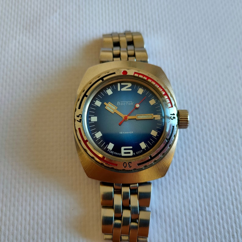 Rare Vostok Amphibian Watch Blue Watch Orologi Vostok - Etsy