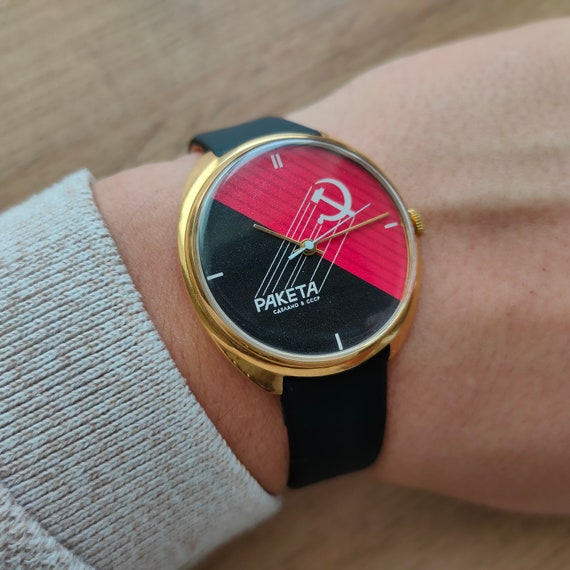 Soviet Raketa with Communism propaganda, Soviet watch… - Gem