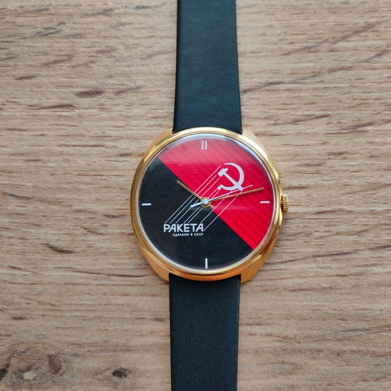 Soviet Raketa with Communism propaganda, Soviet watch… - Gem