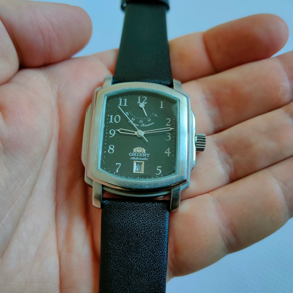 Orient Square Watch With Power Reserve Vintage Orient Watch - Etsy