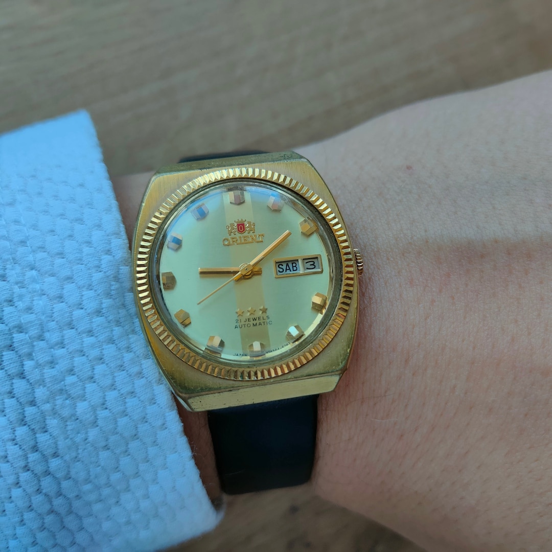 Rare Orient Vintage Watch From 60s, Automatic Watch, Day and Date ...