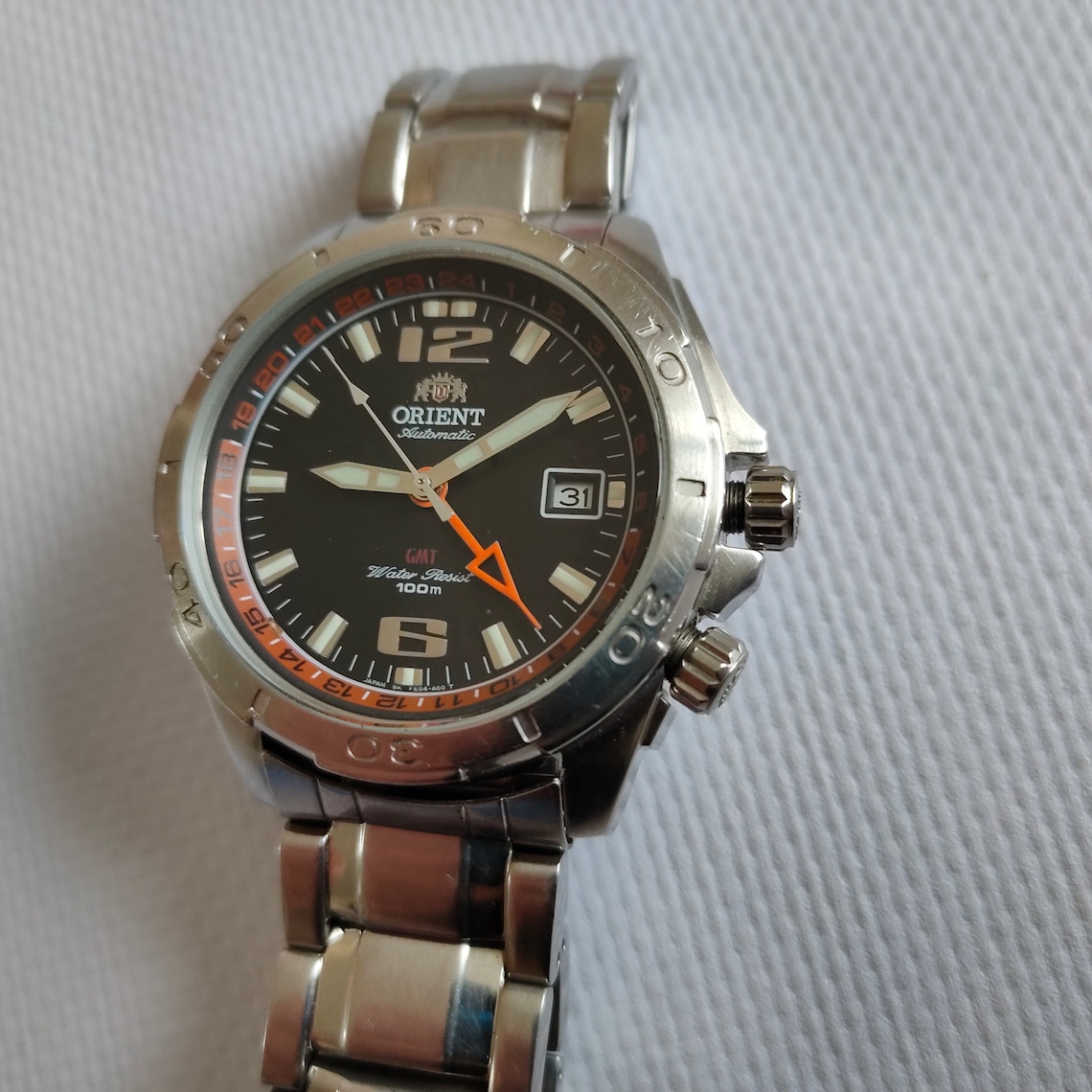 Rare Orient 24h GMT watch Automatic watch Black dial | Etsy