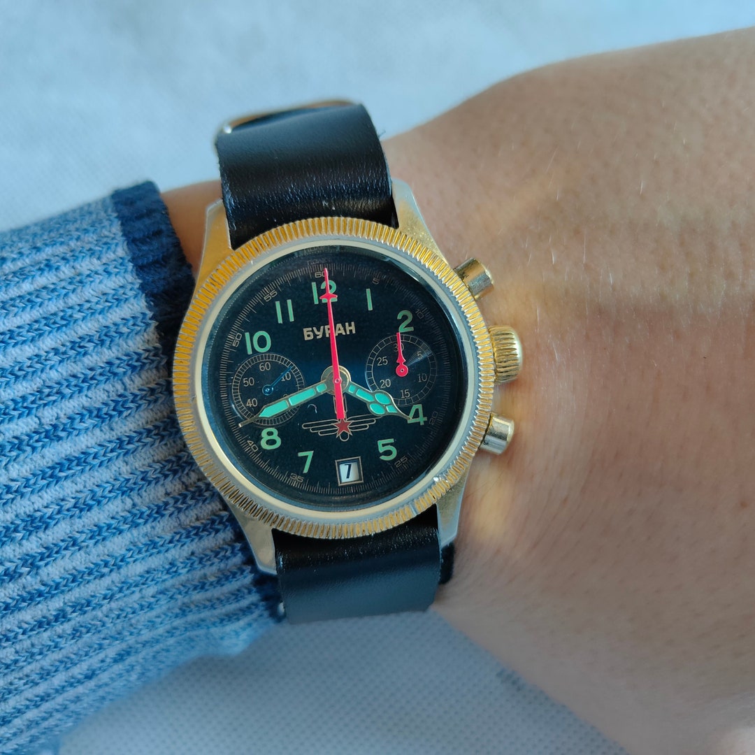 POLJOT Chronograph BURAN Watch, Shturmanskie Watch Cal.3133 USSR ...