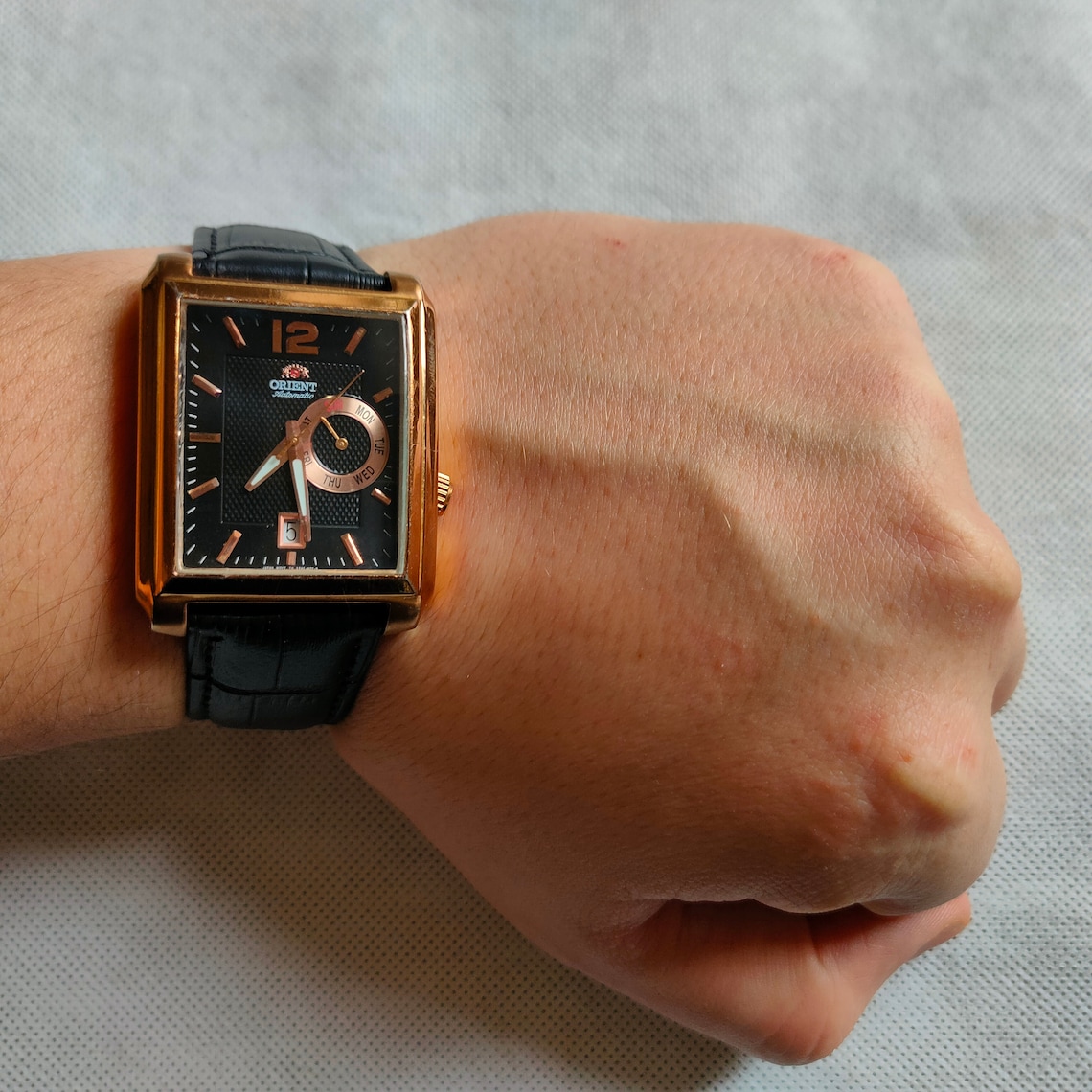 Orient Square Watch Vintage Orient Automatic Watch Day and - Etsy