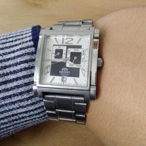 Orient Square Watch, Vintage Orient, Automatic Watch, Day and Date ...