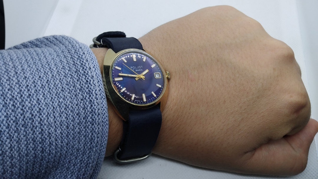 Rare Watch POLJOT, Soviet Watch, Blue Watch, Mens Watches, Mechanical ...