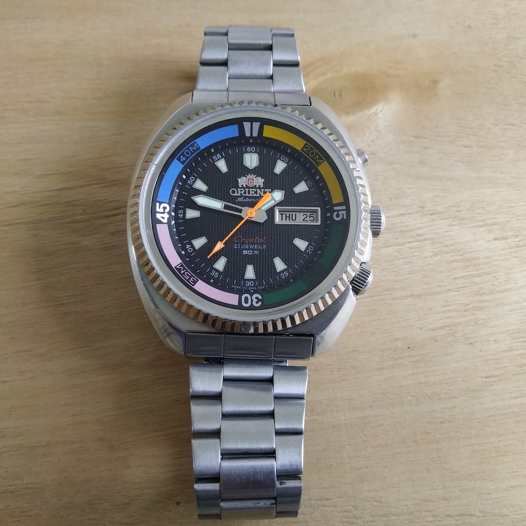 Rare Vintage Orient Diver Watch, Automatic Watch, Original Japan Watch ...