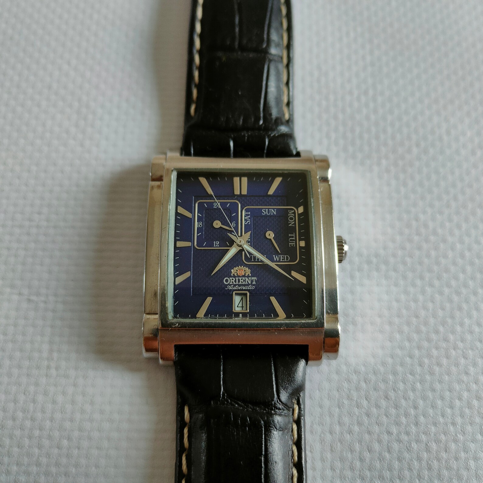 Orient Watch, Square Orient Watch, Blue Watch, Vintage Watch, Automatic ...