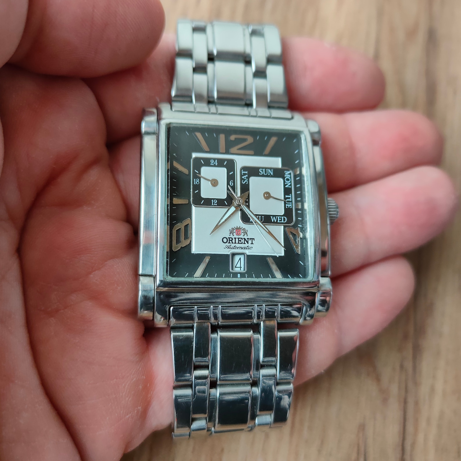 Orient Square Watch Vintage Orient Automatic Watch Day and - Etsy