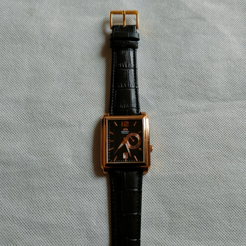 Orient Square Watch Vintage Orient Automatic Watch Day and - Etsy