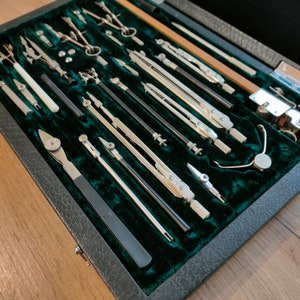 Drawing Instruments , Drafting Set, Brass Steampunk Tool Set ...