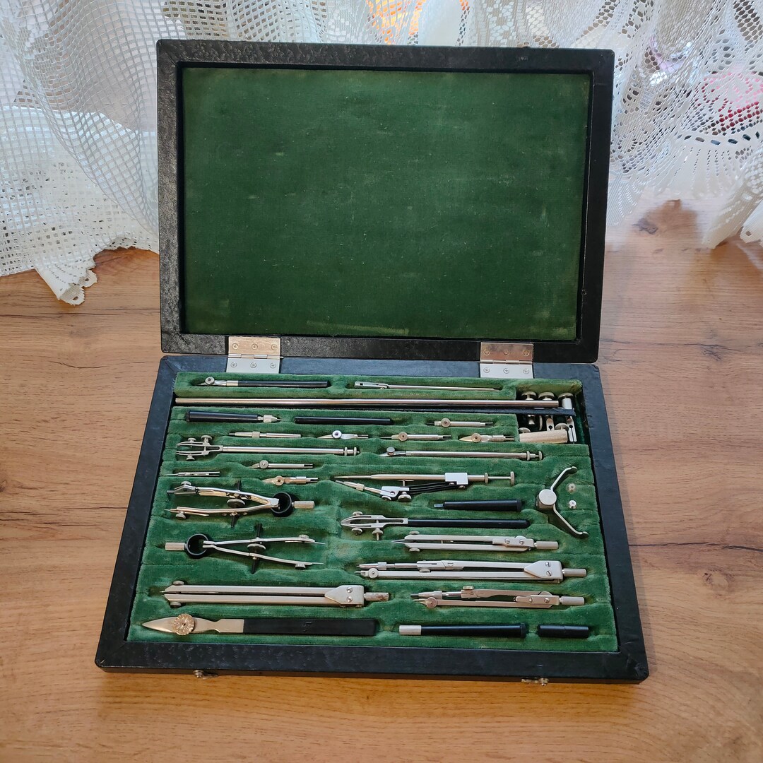 Drawing Instruments , Drafting Set, Brass Steampunk Tool Set ...