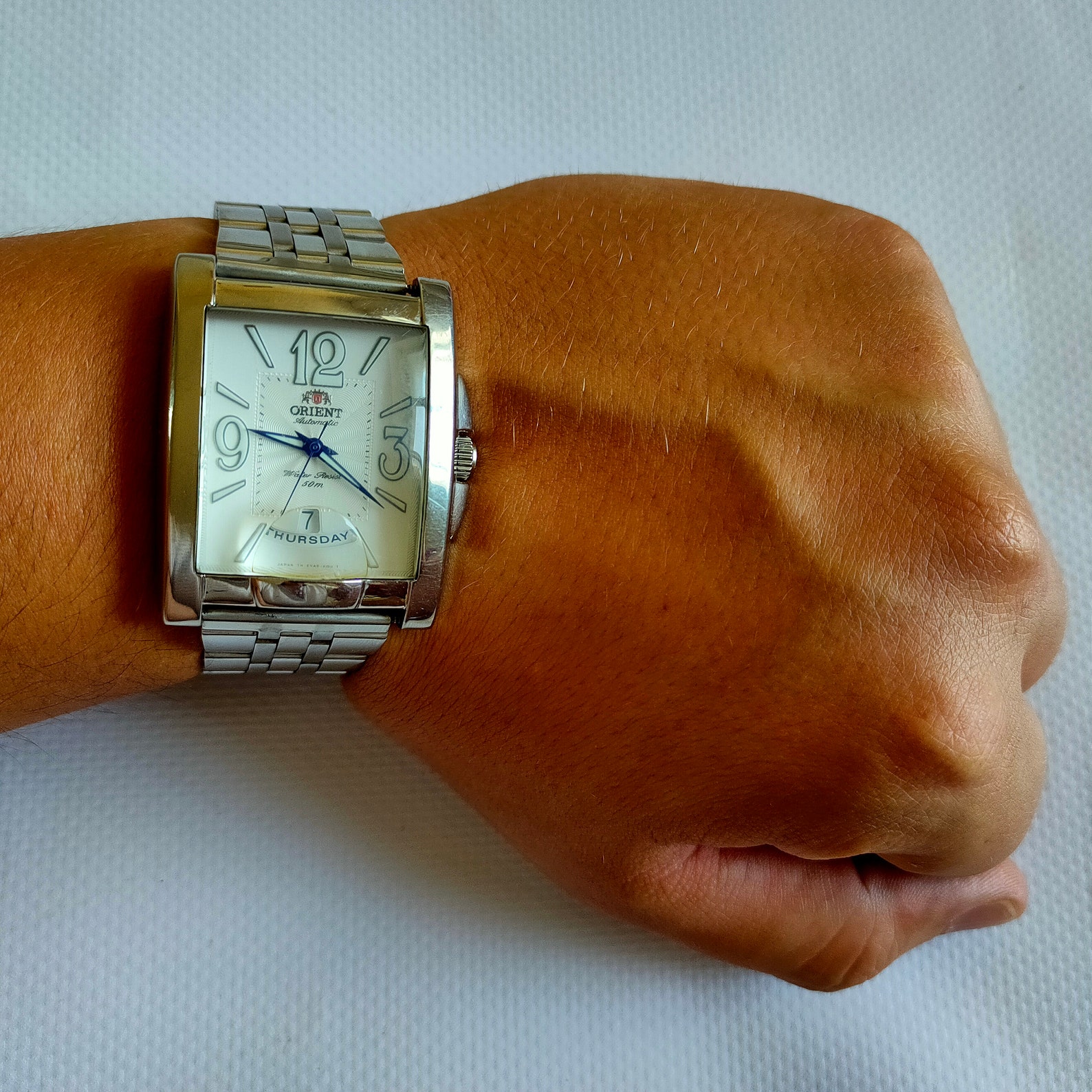 Large Orient Watch White Watch Automatic Watch Vintage | Etsy