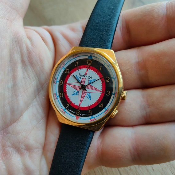 Watch RAKETA wind rose, solar compass watch, Raketa w… - Gem