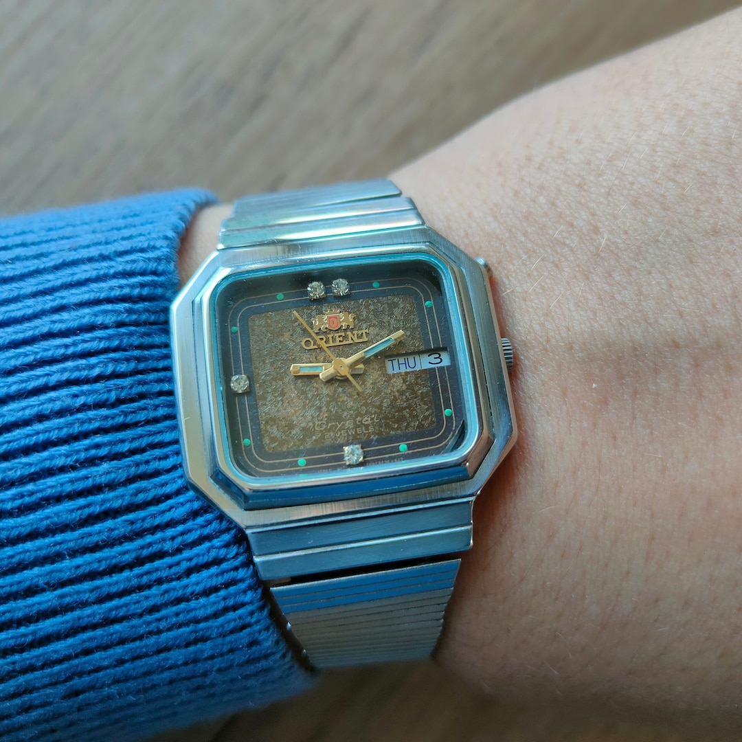 Vintage ORIENT Freza Brown Watch, Mechanical Automatic Watch, Orient ...