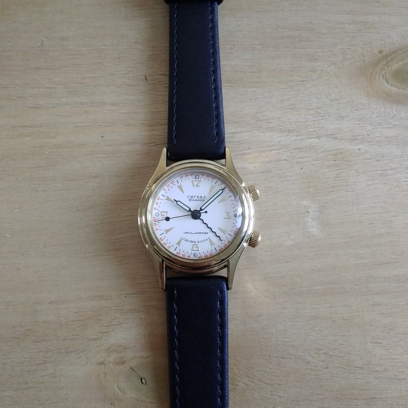 Poljot Signal Watch With Mechanical Alarm Rare Watch - Etsy