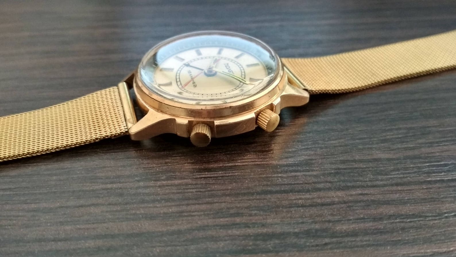 Poljot Signal watch with mechanical Alarm Gold plated case | Etsy