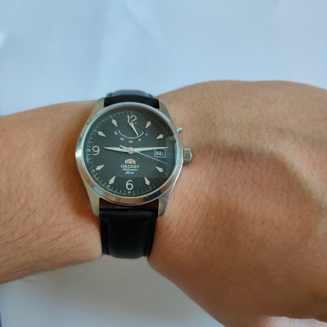 Rare Orient Power Reserve, Black Watch, Automatic Watch, Original Japan ...