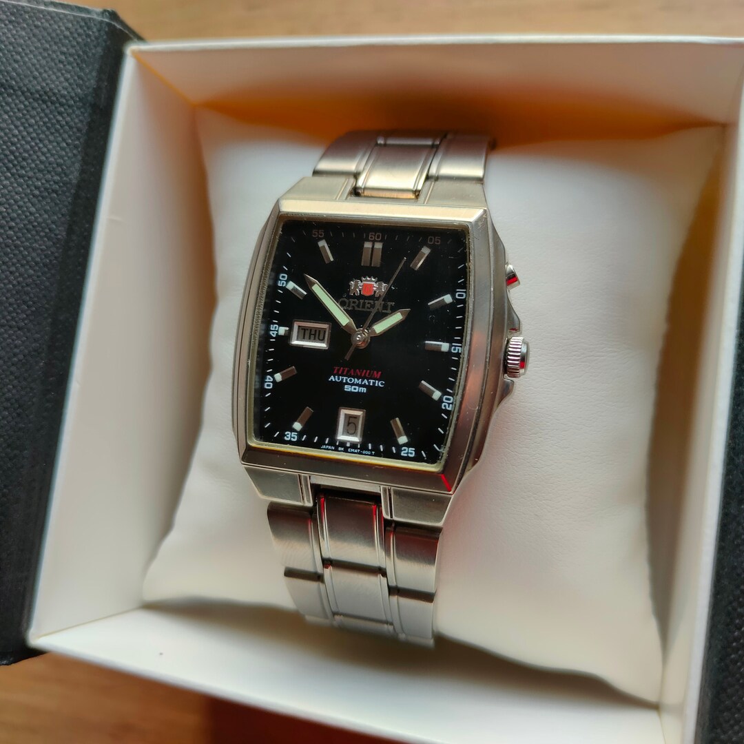 Square Orient Titanium Watch Automatic Mechanical Watch - Etsy