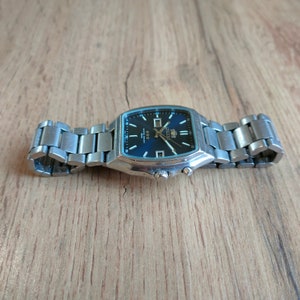 Orient Blue Square Watch, Vintage Orient Watch, Automatic Watch, Day ...