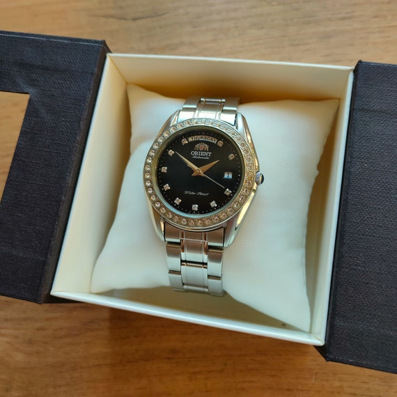 Rare Orient PRESIDENT watch with stone, day date orie… - Gem