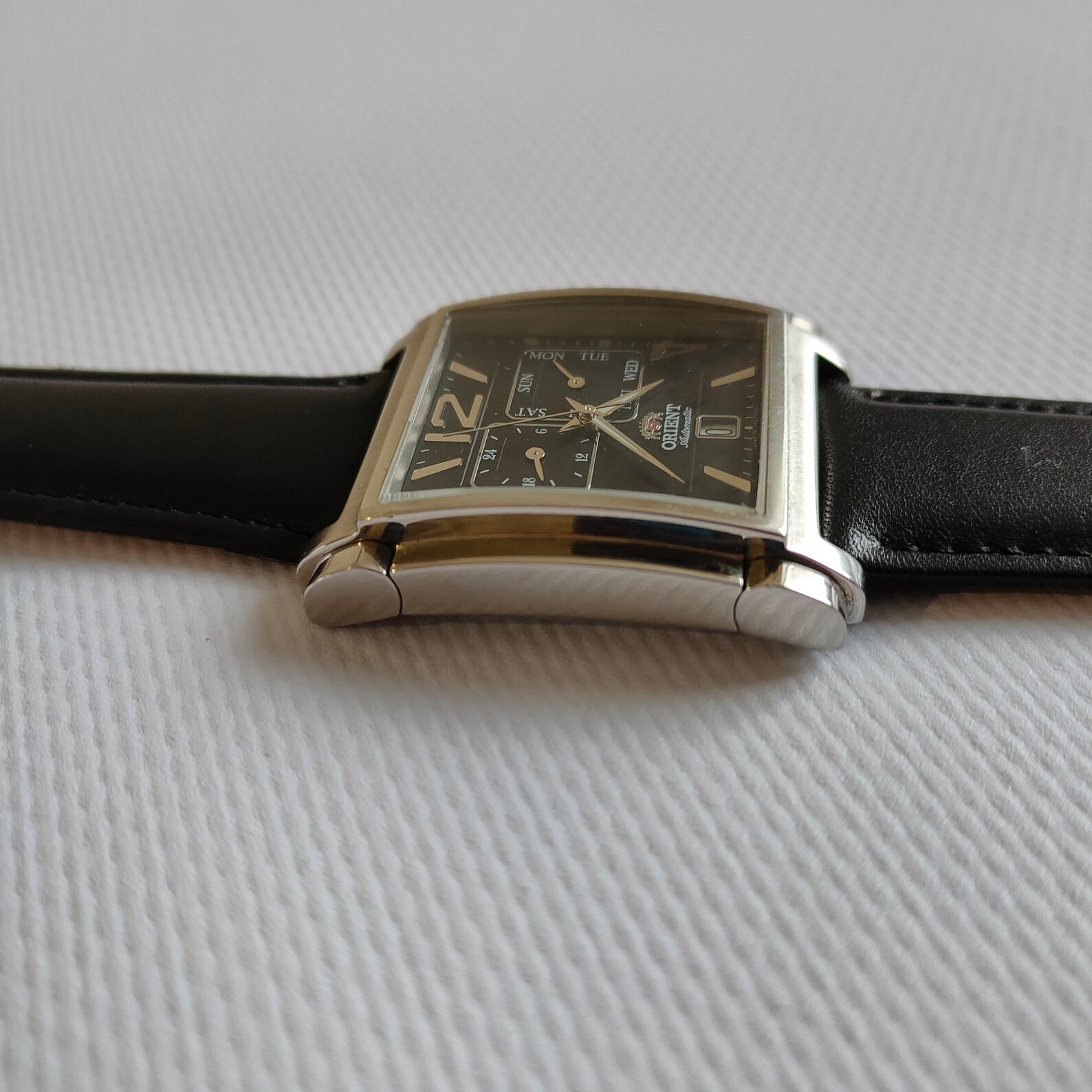 Orient square watch vintage orient Automatic Watch Day and | Etsy