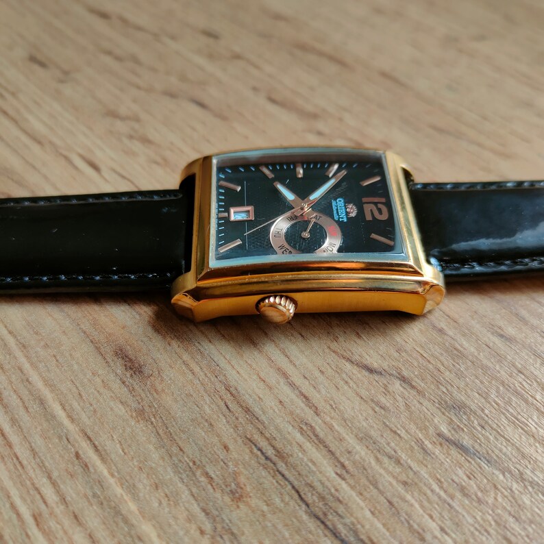 Orient Square Watch Black Watch Vintage Watch Automatic - Etsy