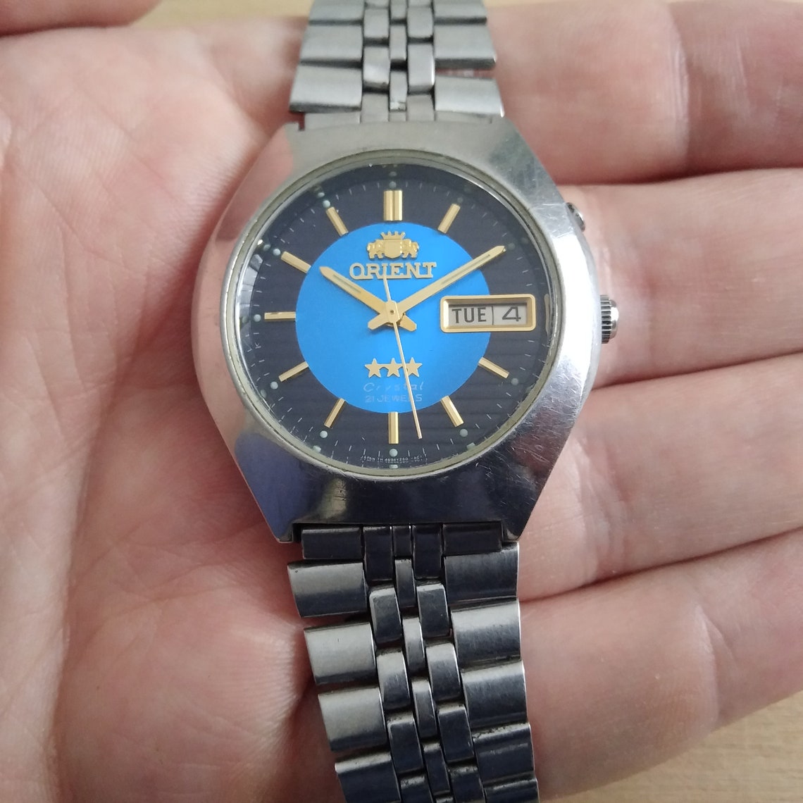 Orient Automatic watch Mechanical Automatic Watch blue dial | Etsy