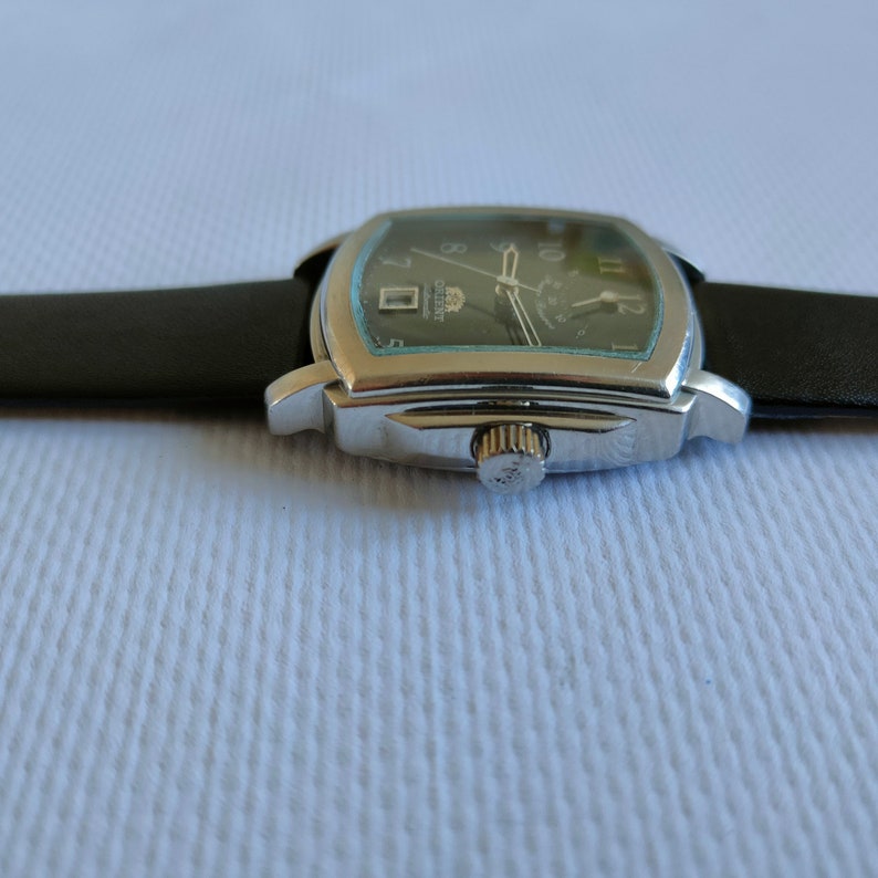 Orient Square Watch With Power Reserve Vintage Orient Watch - Etsy