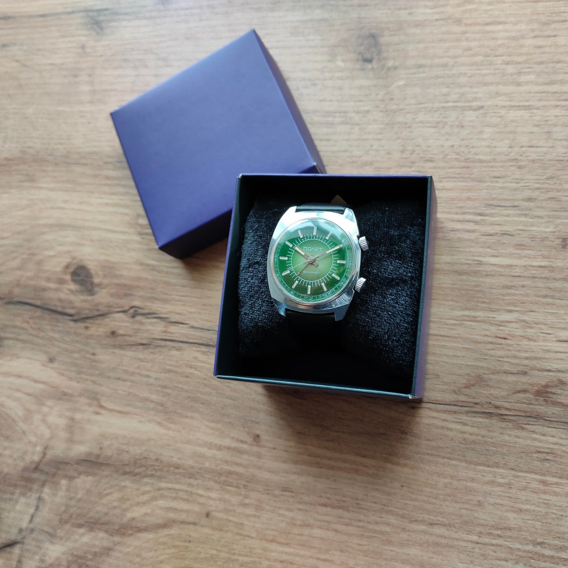 Poljot Signal Watch With Mechanical Alarm Green Watch - Etsy