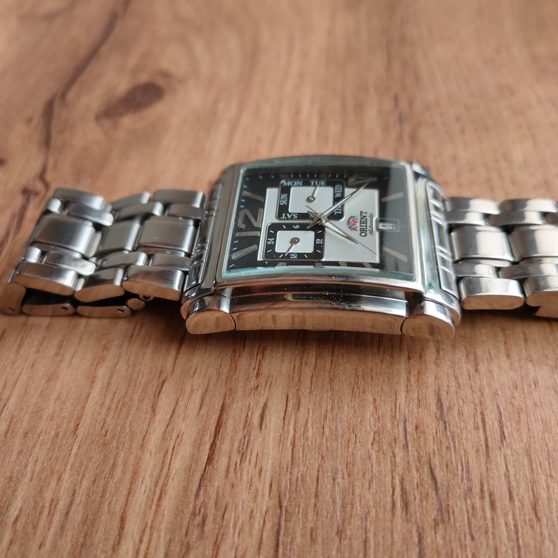 Orient Square Watch Vintage Orient Automatic Watch Day and - Etsy