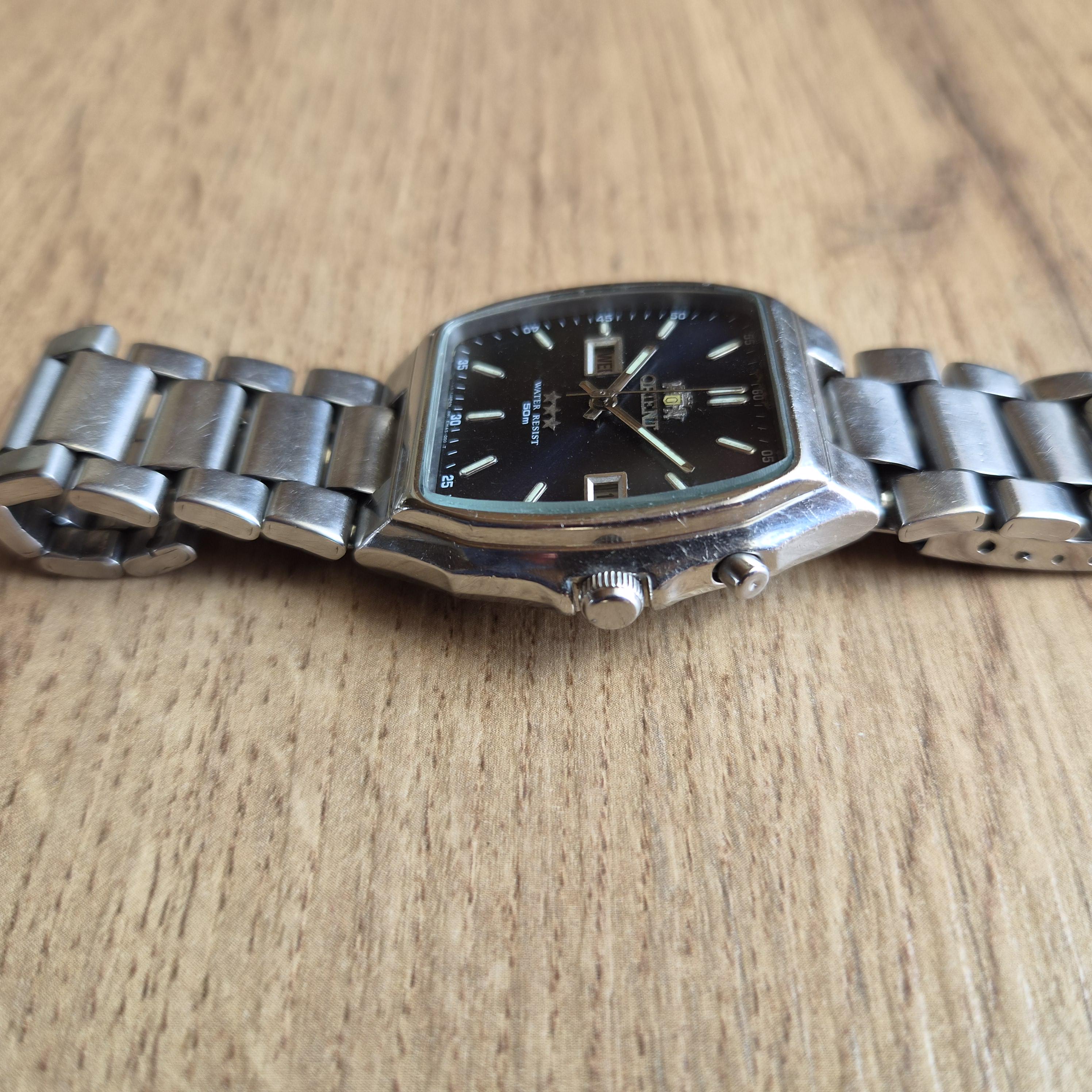 Orient Blue Square Watch, Vintage Orient Watch, Automatic Watch, Day ...