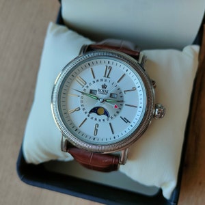 Royal Swiss Moonphase Watch, Quartz Watch, Real Moon Phases Calendar ...