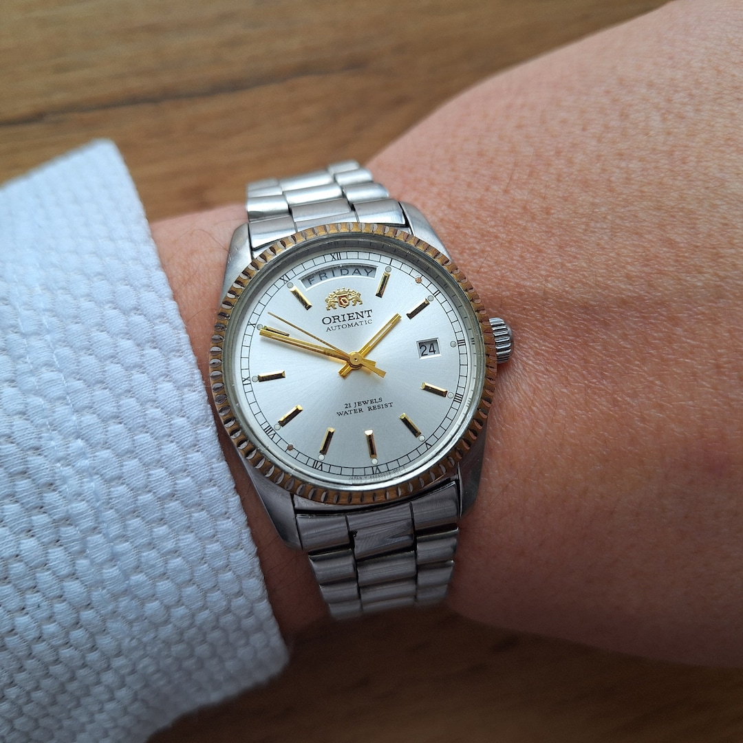 Rare Vintage Orient PRESIDENT Watch, Day & Date Watch Orient, Automatic ...