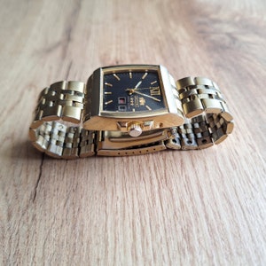 Square Orient Watch, Automatic Mechanical Watch, Japan Watch, Black ...