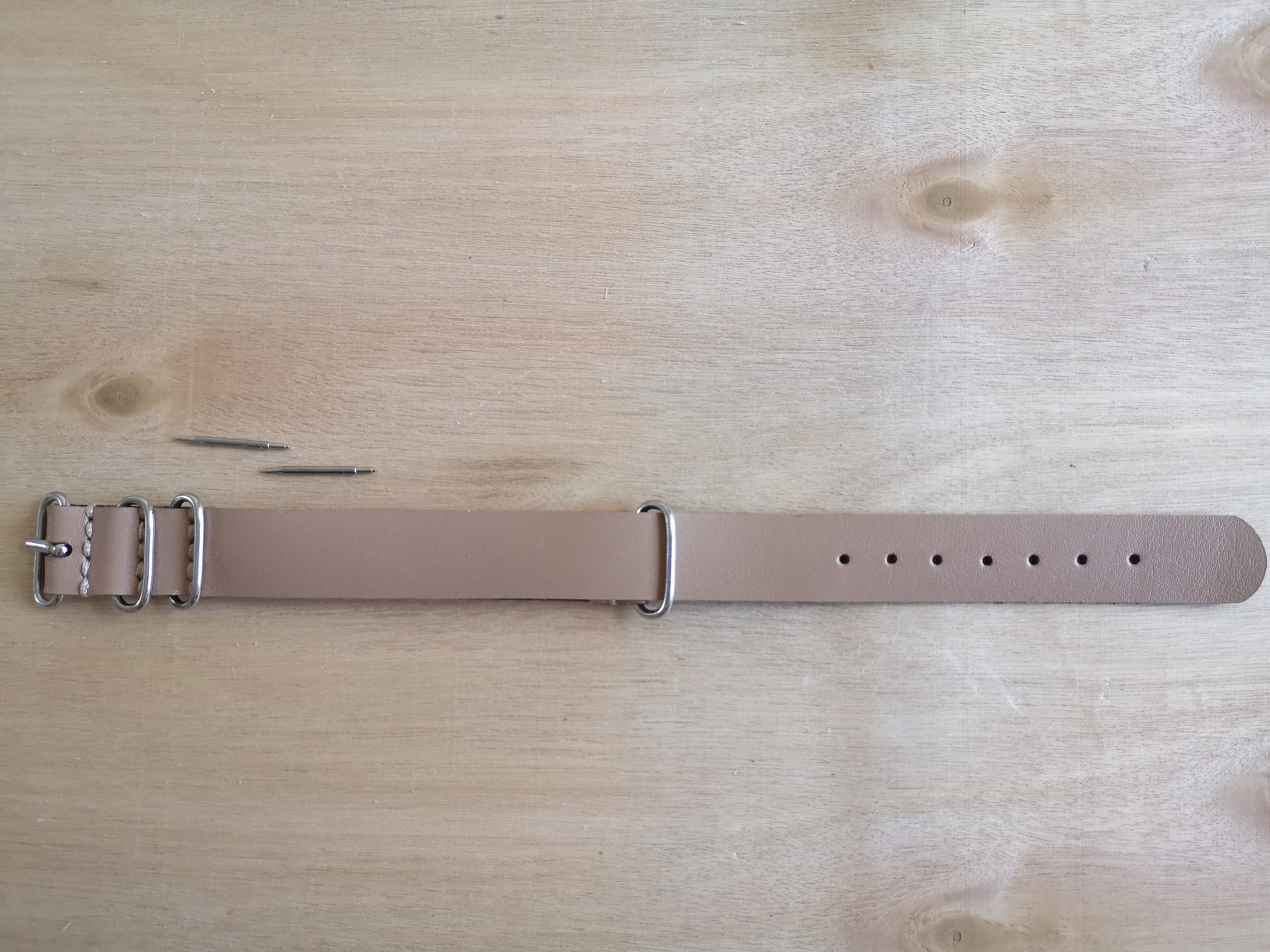 BEIGE Leather Military Strap Genuine Leather Band Zulu leather | Etsy