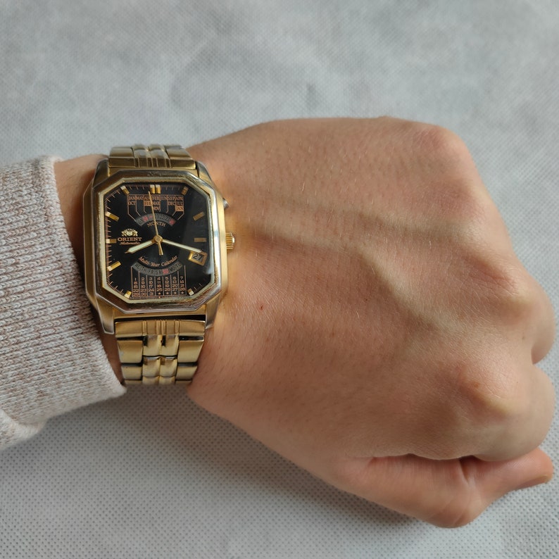 Vintage Orient College Watch, Perpetual Calendar Watch, Japan Watch ...