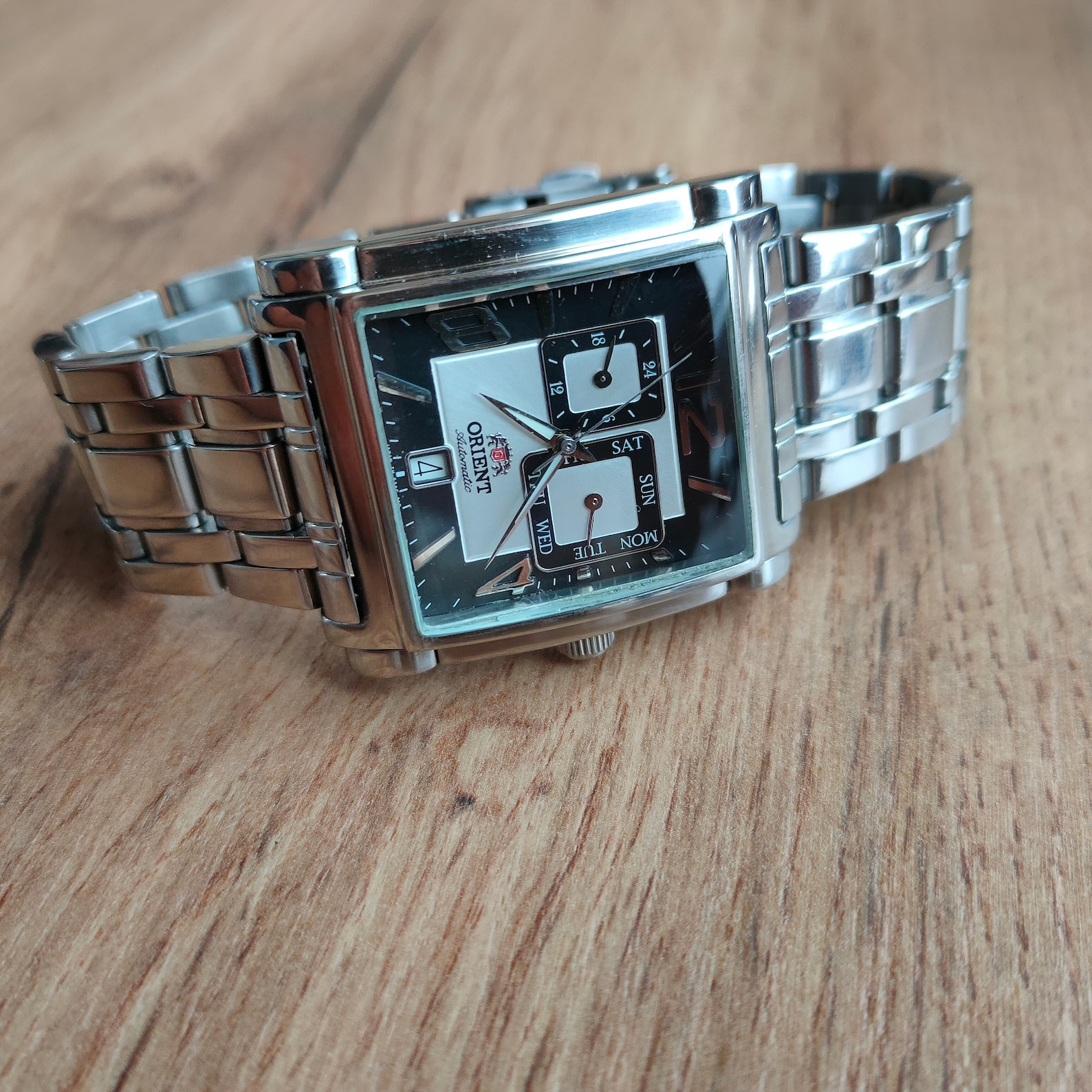 Orient Square Watch Vintage Orient Automatic Watch Day and - Etsy