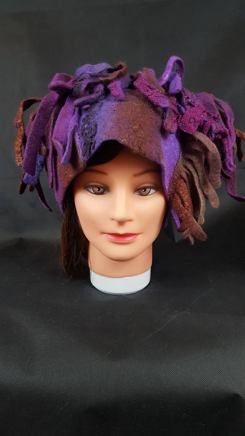 Fantasy Felted Hat for Women. Warm Wool Hat. Winter Headwear. - Etsy