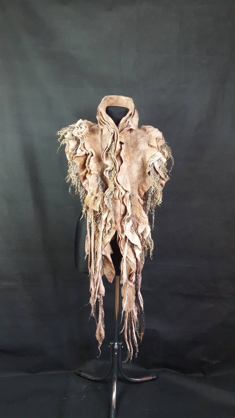 Felted Fantasy Scarf. Wild Viking Wool Collar. - Etsy