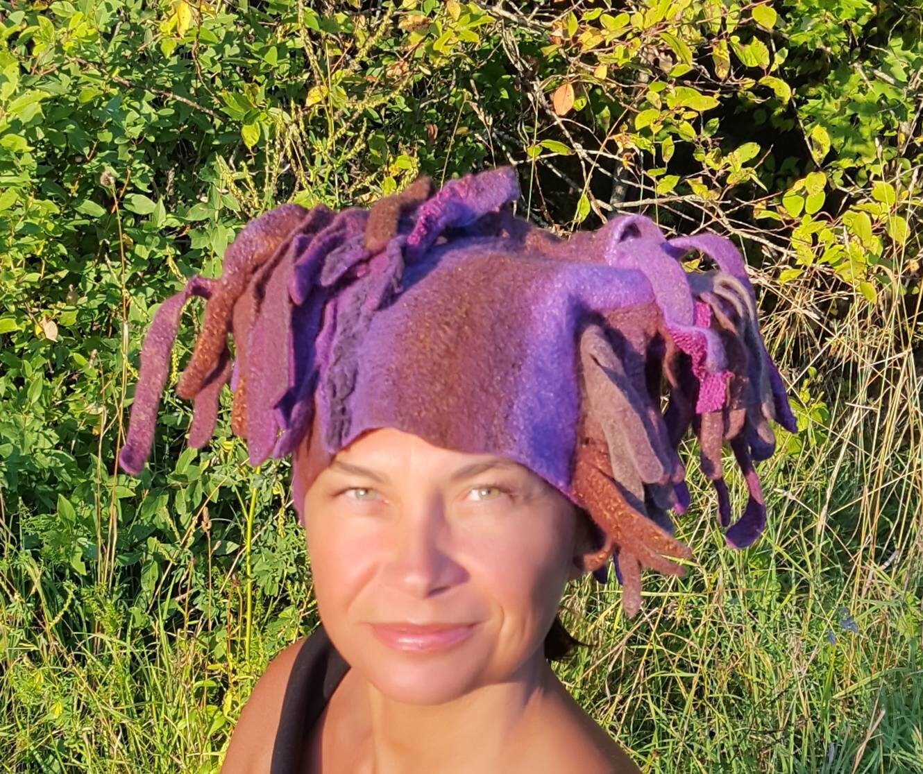 Fantasy Felted Hat for Women. Warm Wool Hat. Winter Headwear. - Etsy