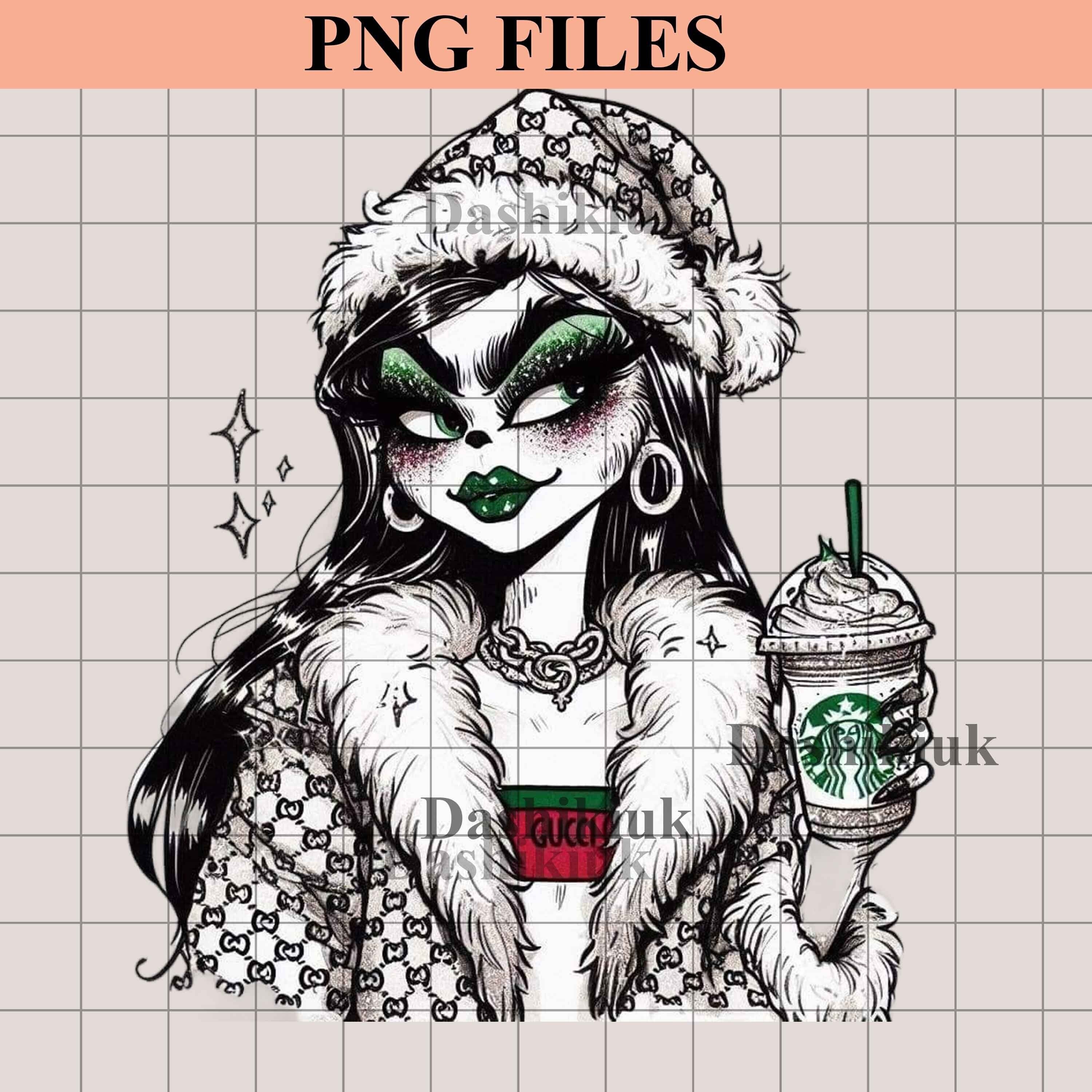 Cartoon Boujee Leopard Coffee Png, Boojee Christmas Png, Mean Girl ...