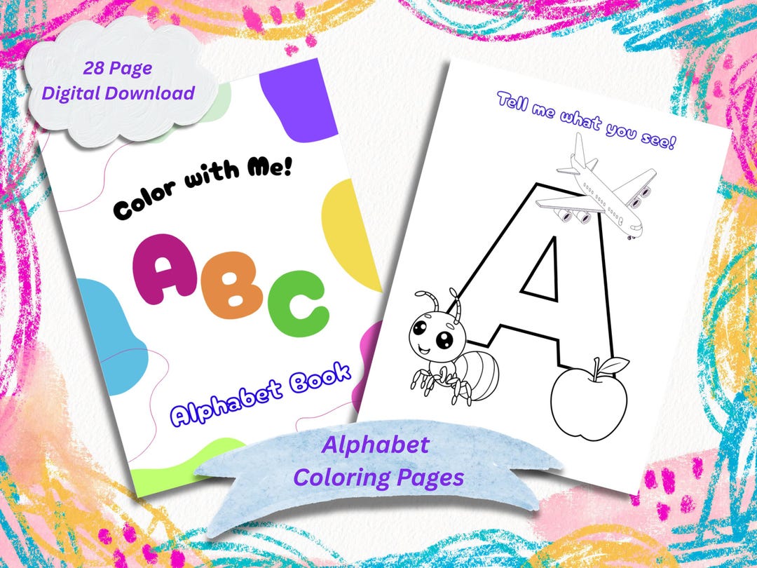 ABC Color With Me! Kids Alphabet Book Printable Coloring Pages ...