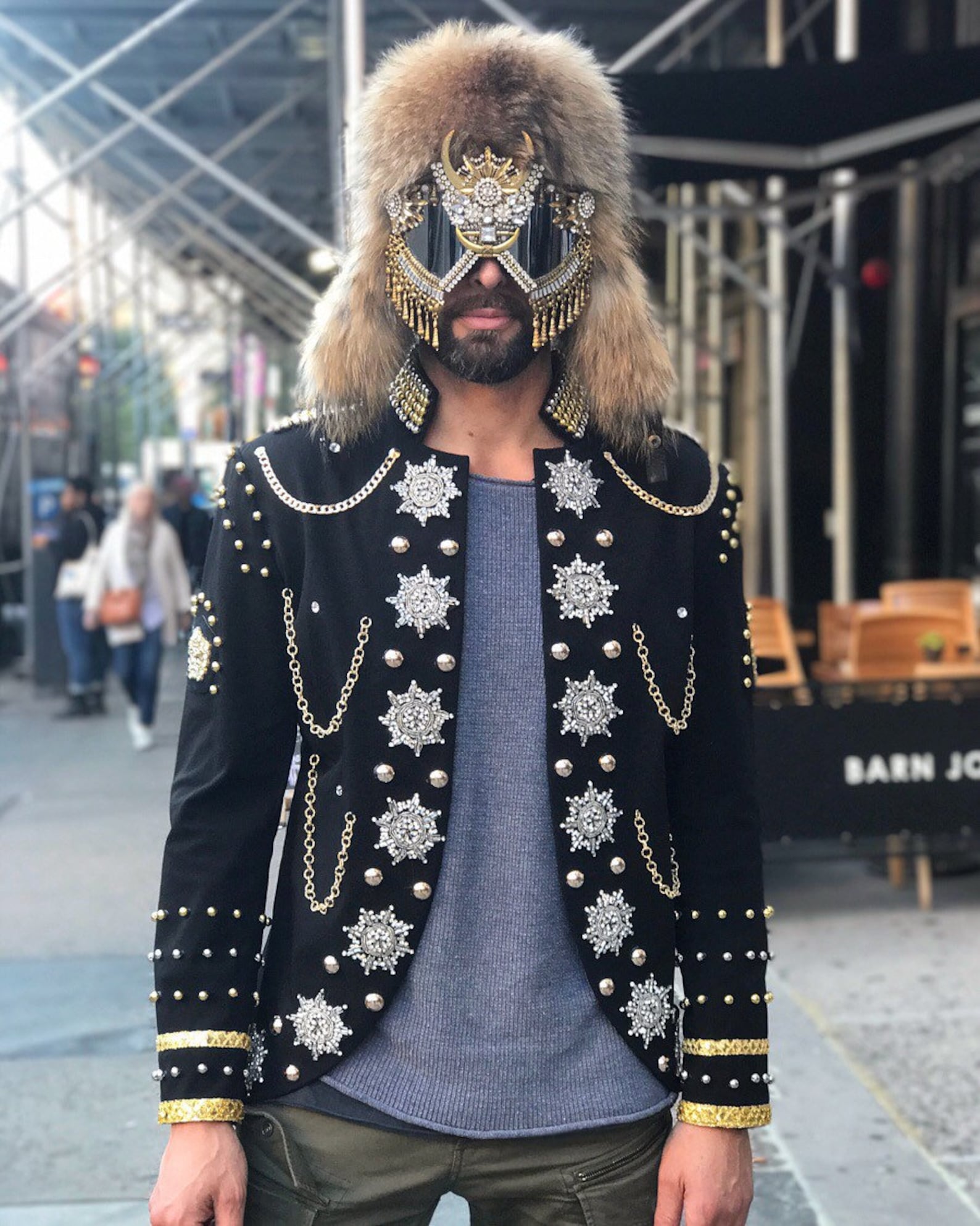 The 'medallion' Military Jacket. Burning Man. Statement Festival Coat ...