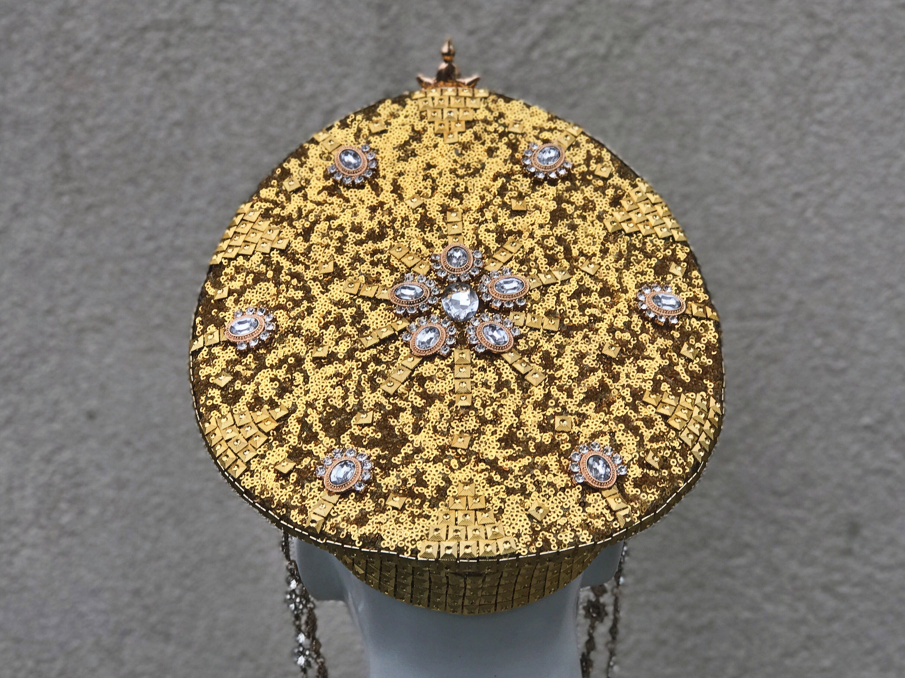 FREE SHIPPING! Crowning Glory Military Hat in Crystal Gold. Burning Man ...