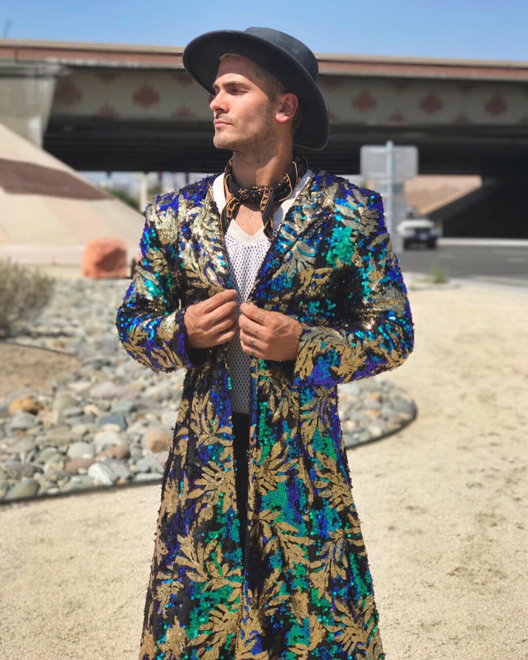 FREE SHIPPING! the 'royal Palm' Long Sequin Coat. - Etsy