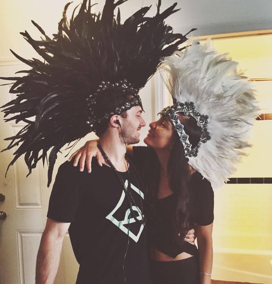 FREE SHIPPING! Custom Feather Mohawk Headpiece. Burning Man. Coachella ...