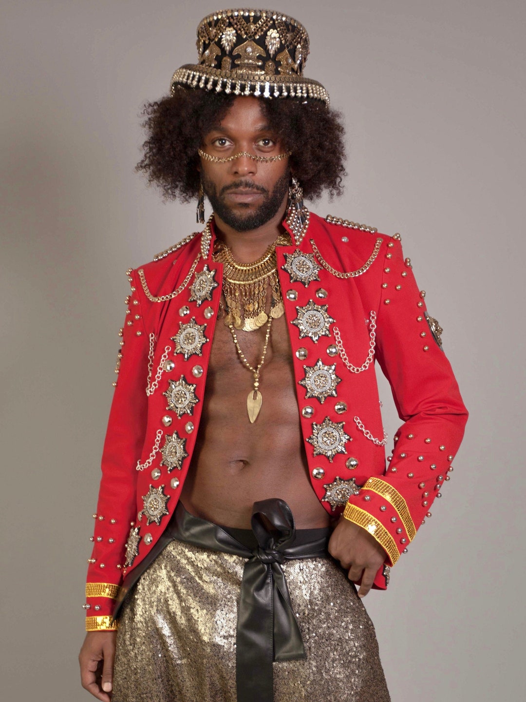 The 'medallion' Military Jacket. Burning Man. Statement Festival Coat ...