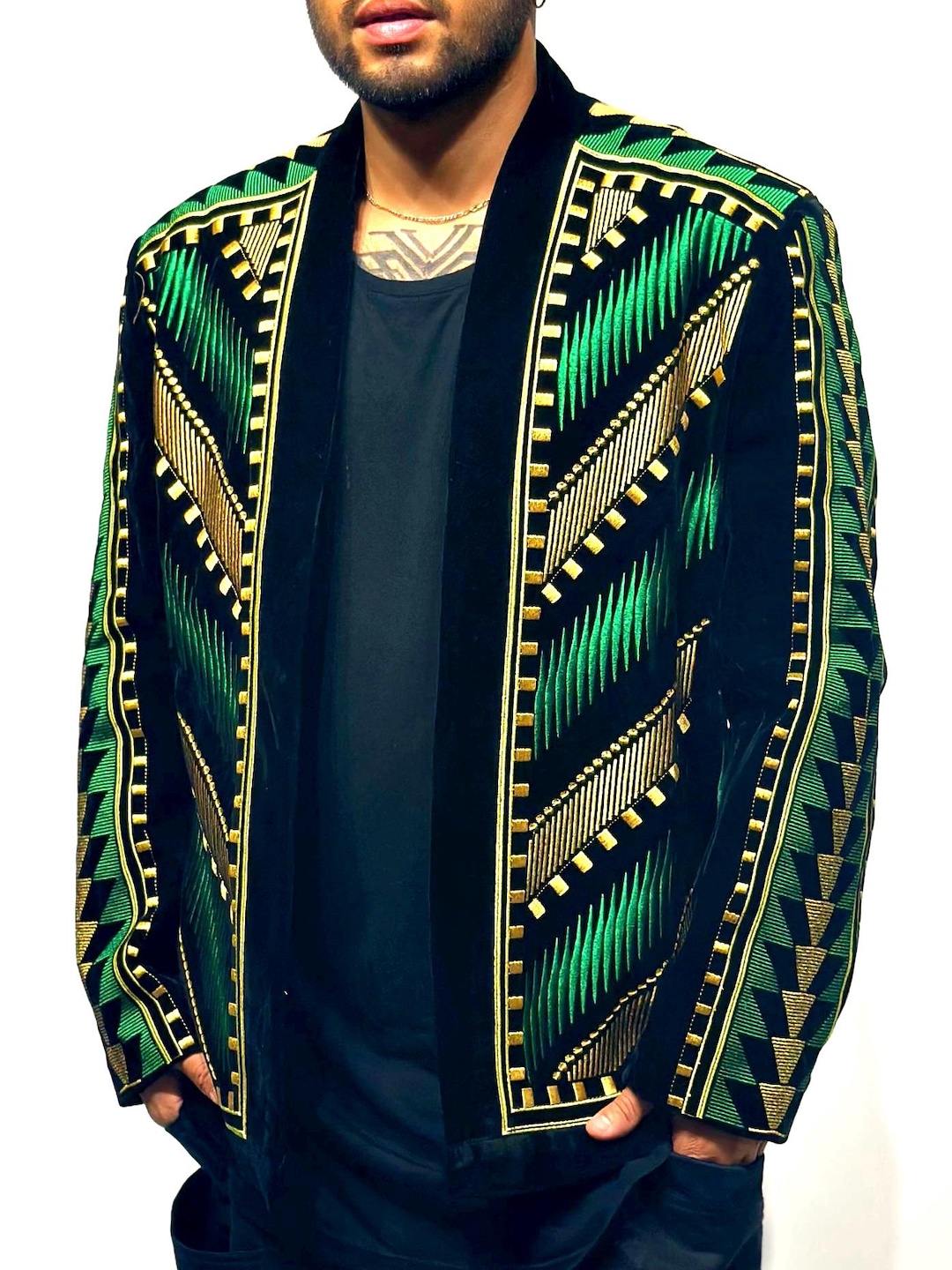 MOMENTUM Embroidered Military Jacket. Burning Man Costume. Unisex Coat ...