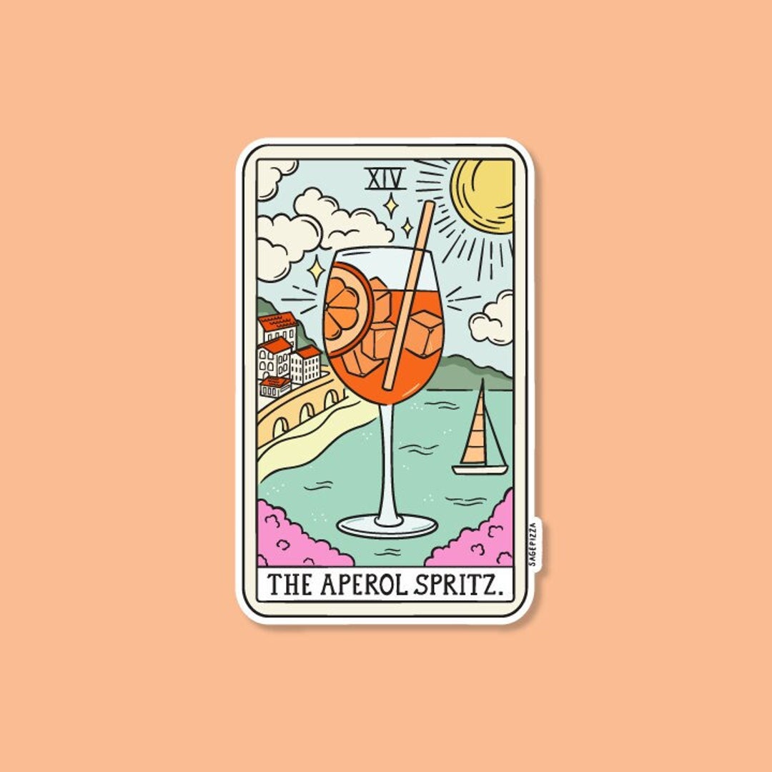 Aperol Spritz Reading Sticker Tarot Sticker Die Cut Sticker - Etsy ...